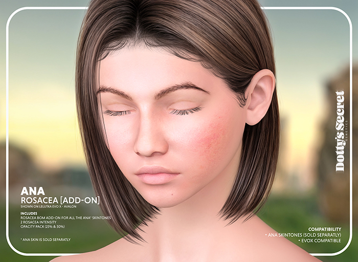 Second Life Marketplace - Dotty's Secret - Ana - Rosacea [ADD-ON] [EVOX]